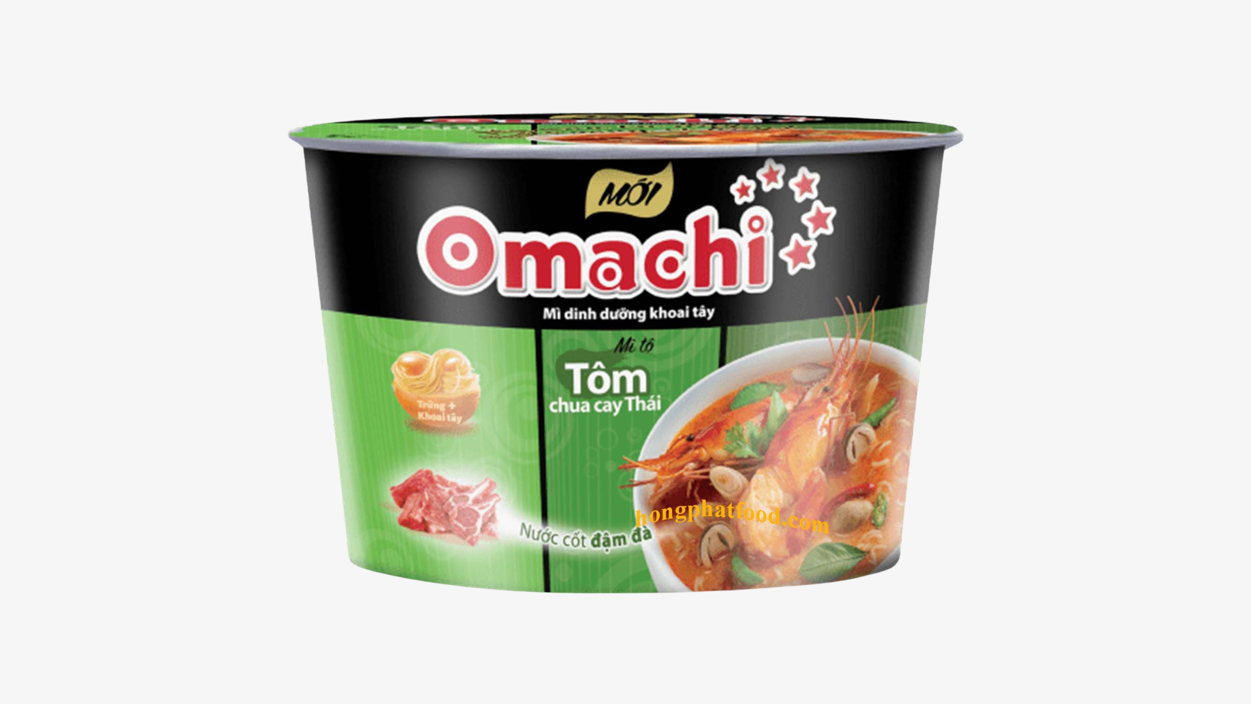 Omachi Instant Noodles Hot & Sour Shrimp Flavor 87gr x 6 bowls x 4 box