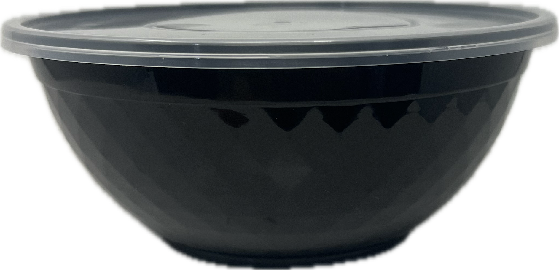 PC PP Black Diamond Noodle/Poke Bowl with Lid, 150ct