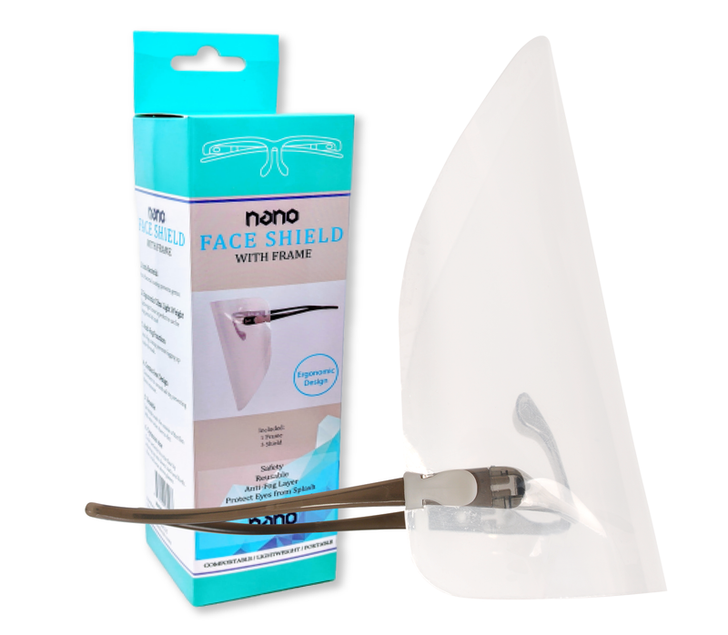 Nano Face Shield w/ Black Frame (Includes 3 Shields + 1 Black Frame ...